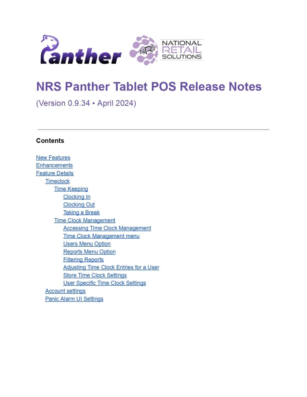 Panther Tablet POS - CampNRS